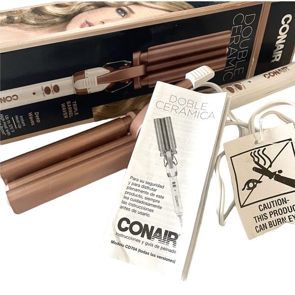 Conair Hair Conair Double Ceramic 3 Barrel Hair Waver Beach Waver